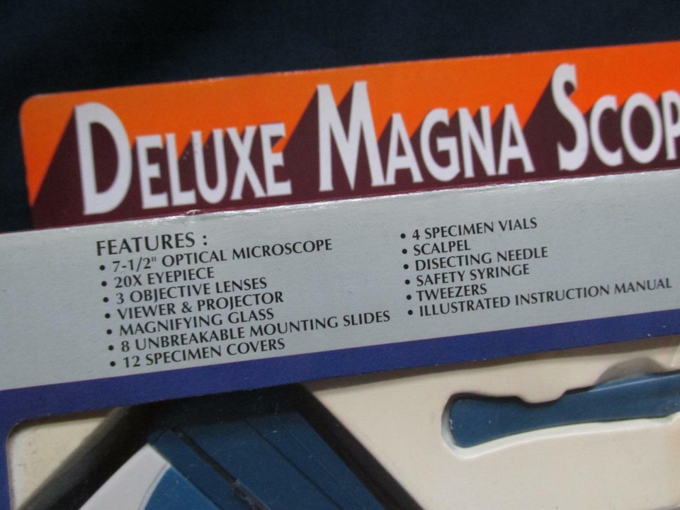 Science Toy - Kidmate "Deluxe Magna Scope" NEW In Box - Microscope/Lab ...