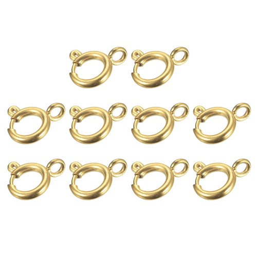 Spring Clasps, 10Pcs 5mm Metal Spring Ring Clasps for Jewelry Making ...