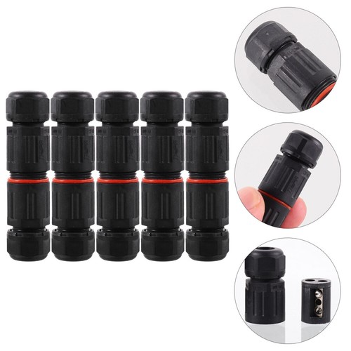 5 Pcs Waterproof Connector Cable Glands Outdoor Plug Socket Connectors ...