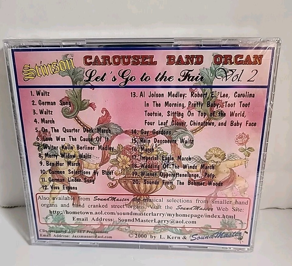 STINSON CAROUSEL BAND ORGAN VOLUME TWO CD 2001 THE AMERICAN SOUND NEW ...