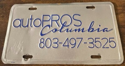Auto Pros Columbia Dealership Booster License Plate South Carolina ...