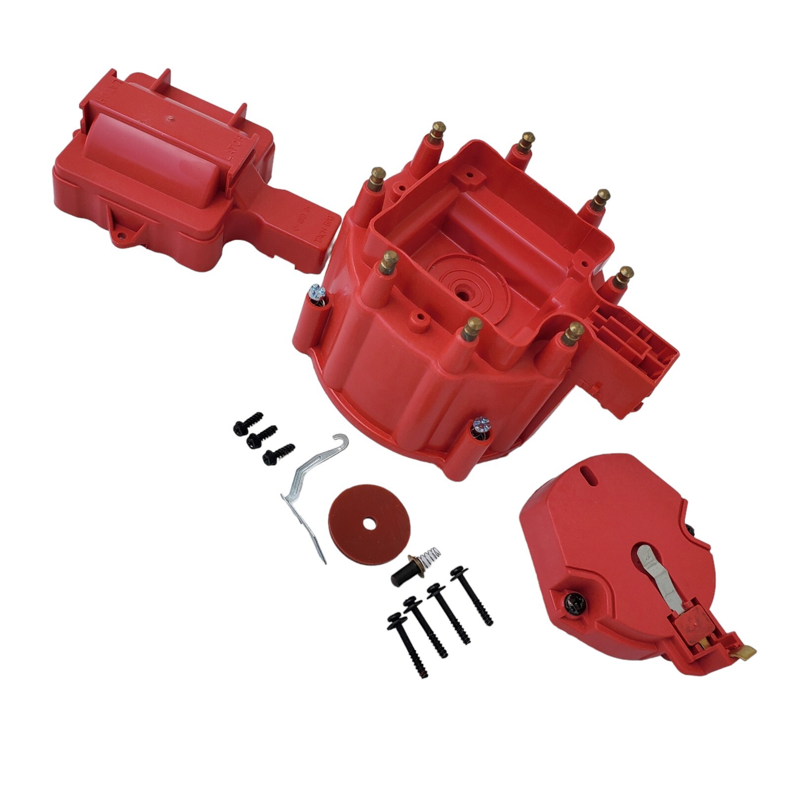 Chevy GM Red HEI Large Distributor Cap Rotor Kit SBC BBC 350 454 With ...