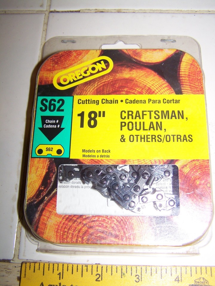 Oregon S62 Chain Saw Chain 18" NEW IN PACKAGE craftsman, poulan and ...
