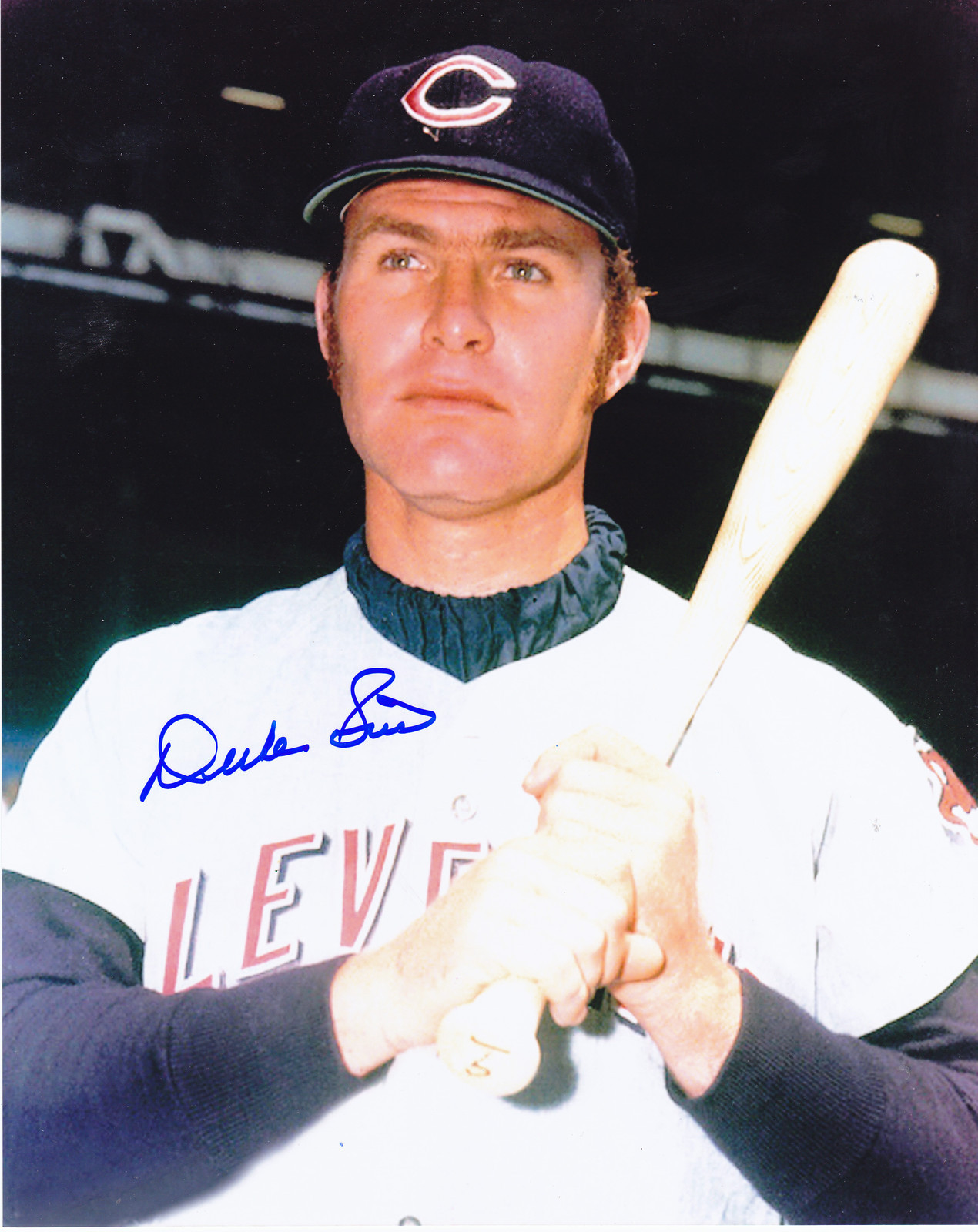 DUKE SIMS CLEVELAND INDIANS ACTION SIGNED 8x10 | eBay