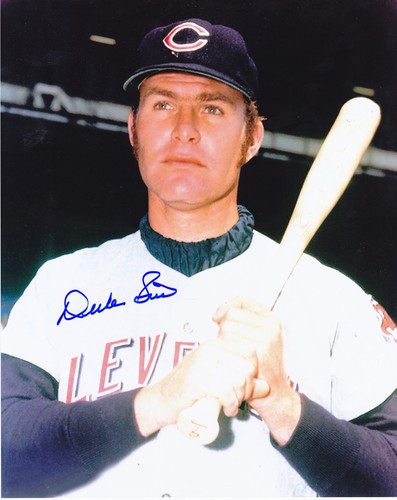 DUKE SIMS CLEVELAND INDIANS ACTION SIGNED 8x10 | eBay