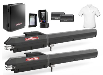 Liftmaster LA500PKGUL Dual Swing Gate Opener Kit - Includes Extra LA500 ...