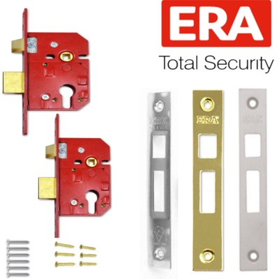 ERA FORTRESS SASHBOLT/DEADLOCK Euro Cylinder Mortice Case Brass/Satin ...