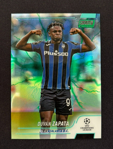 2021-22 Topps Stadium Club Chrome UCL - Duvan Zapata #91 Aqua & Green ...