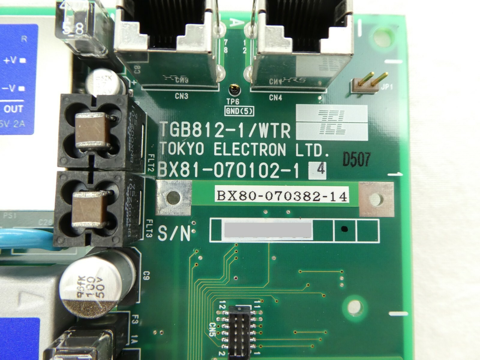 TEL Tokyo Electron BX81-070102-14 Board PCB TGB12-1/WTR Trias System ...