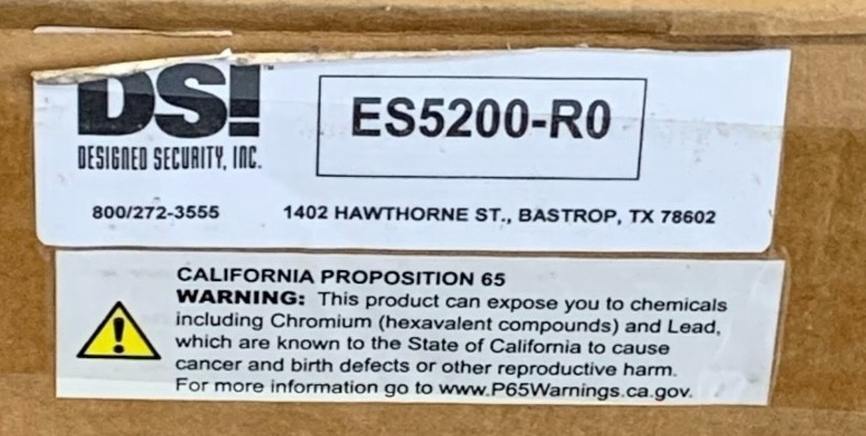 Designed Security (DSI) ES5200-R0 Entry Sentry Tailgate Detection ...