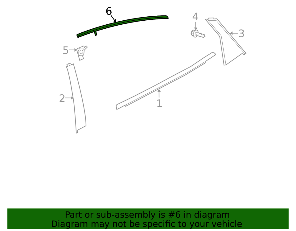 Genuine Honda 2016-2022 Honda - Molding Assembly L Rear Door Sash 72965 ...