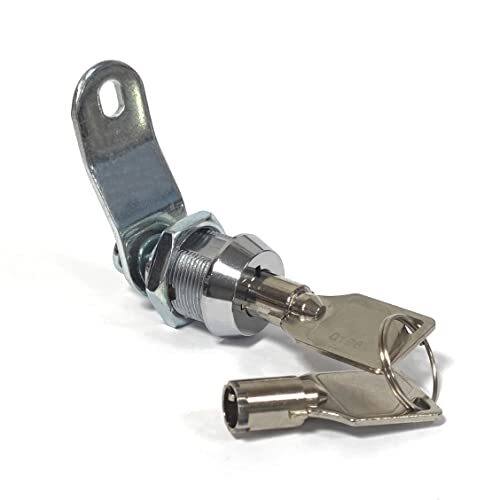 2 Pack Toolbox Lock 5/8" Tubular Cam Lock Hook Cam Keyed Alike with 4 ...