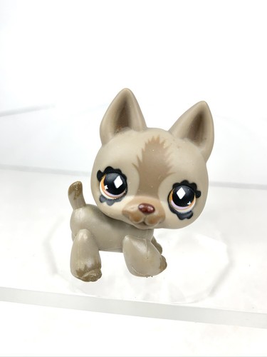 LITTLEST PET SHOP LPS 491 German Shepherd Puppy Dog Brown Diamond Eye ...