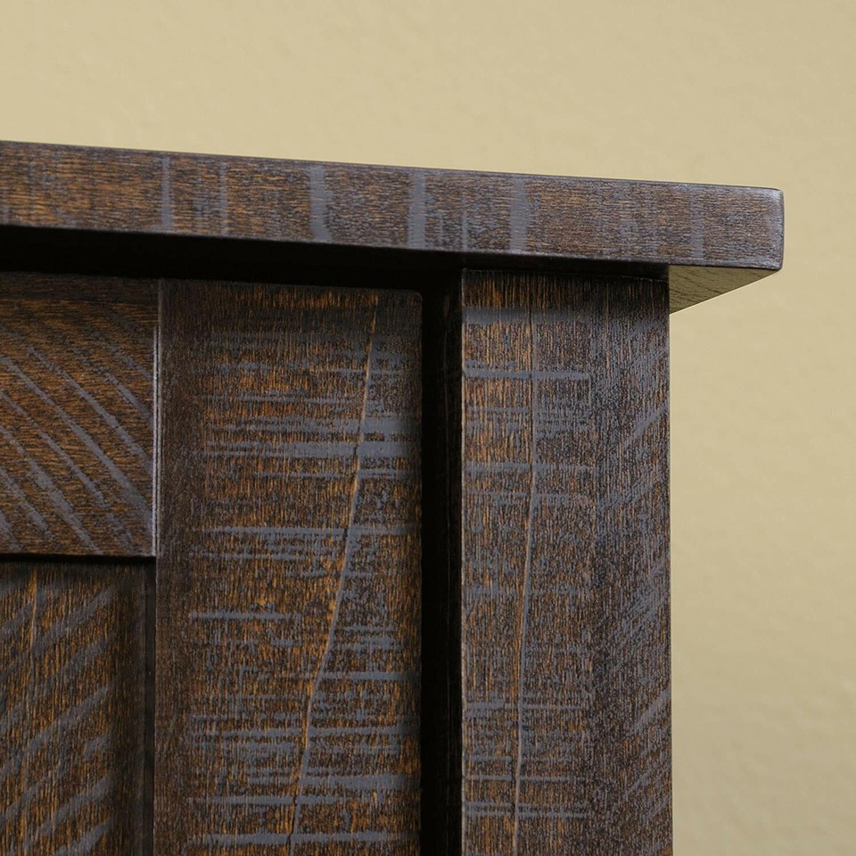 Rustic Walnut Wooden Storage Cabinet Shelving Laundry Closet Organizer ...