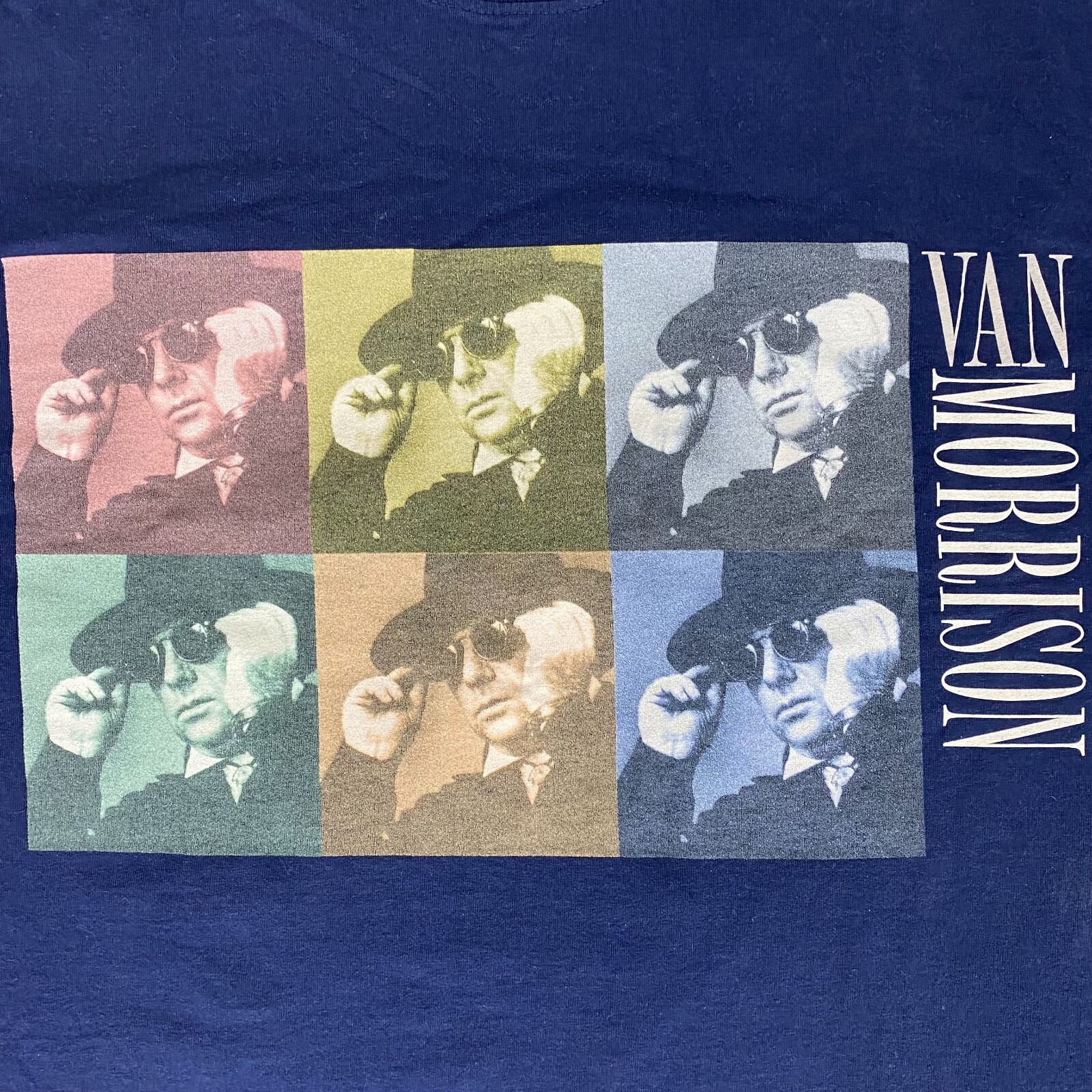 Van Morrison 2003 T Shirt Adult XL Blue Photo Graphic Concerts Short ...