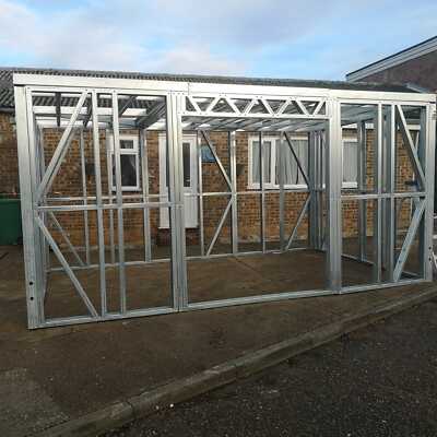 Garden Building Metal Frame, Shed Workshop Summer House Steel Room ...