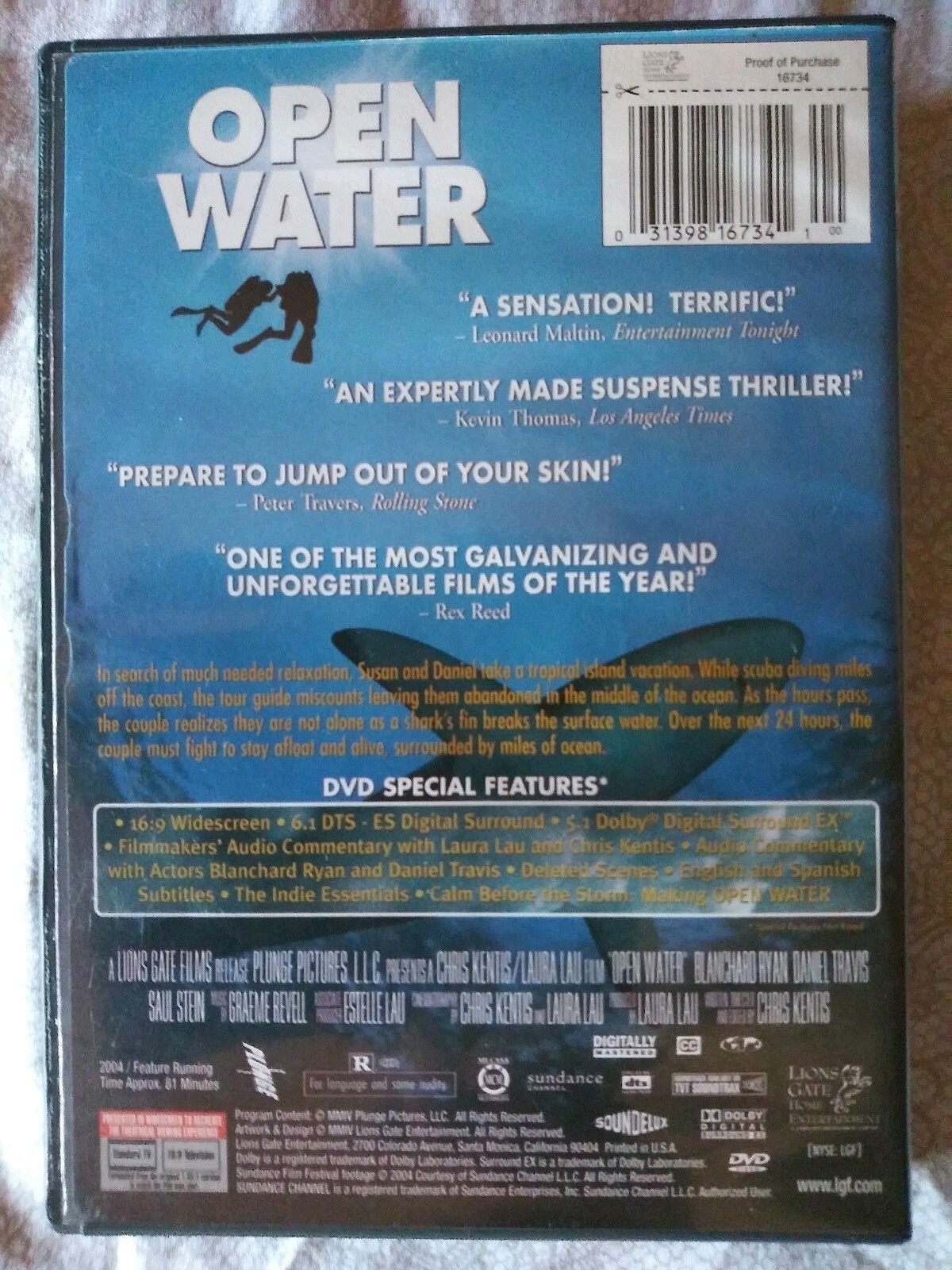 Open Water Dvd Great Condition | eBay