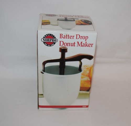 Norpro Batter Drop Donut Maker 2 Cup 16 oz Pancakes Waffles #3168 ...