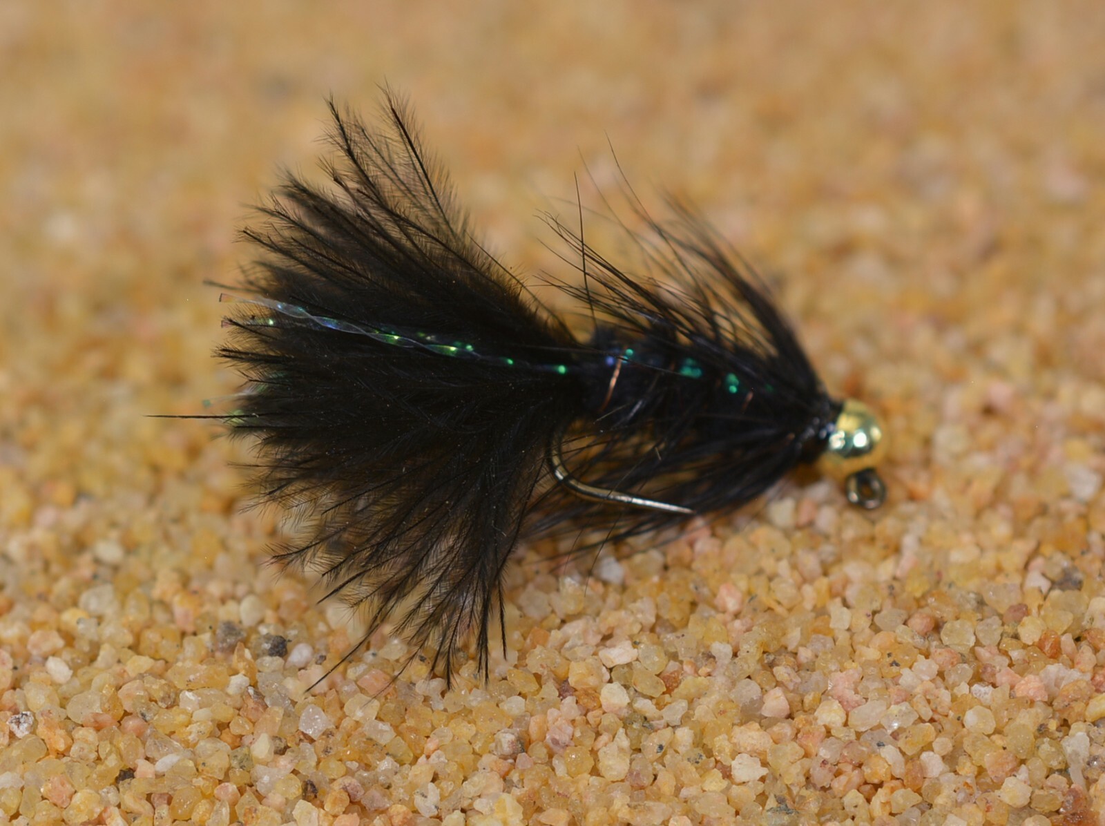 6 Ct - Tungsten Micro Black Wooly Bugger Jig Head Fly - Euro nymph ...
