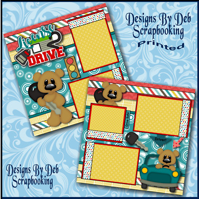 LICENSE TO DRIVE Premade Scrapbook Pages Paper Piecing printed layout ...