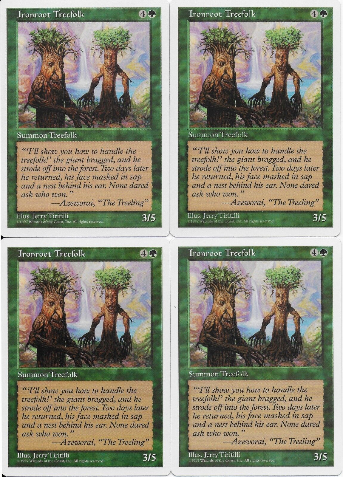 MTG: IRONROOT TREEFOLK 5th Edition COMMON; played, Excellent condition ...
