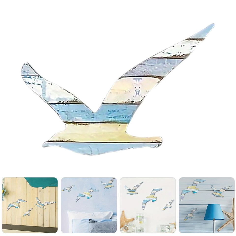 3 Pcs Beach House Wall Art Coastal Bedroom Decor Theme Living Seagull ...