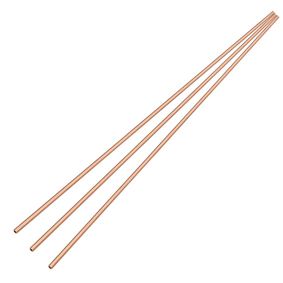 3Pcs 4mm Outside Diameter x 2mm Inside Diameter 500mm Copper Round Tube ...