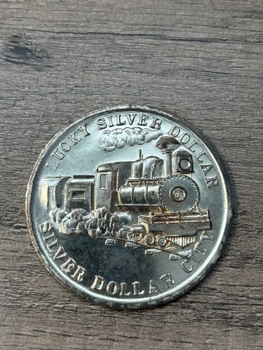 Silver Dollar City Train Back MARVEL CAVE PARK PLASTIC COIN RARE FIND ...