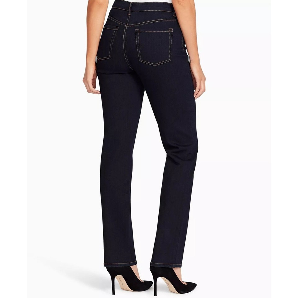 Gloria Vanderbilt Women's Amanda Classic Straight Jeans Noir Size 4 NWT ...