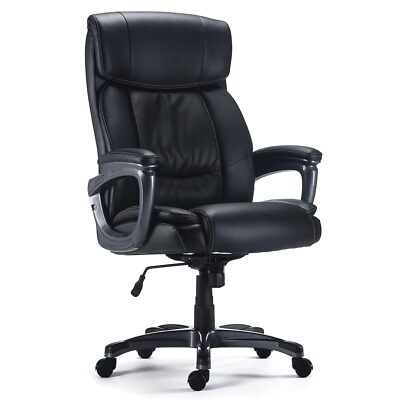 Staples Lockland Ergonomic Leather Managers Big & Tall Chair 400 lb ...
