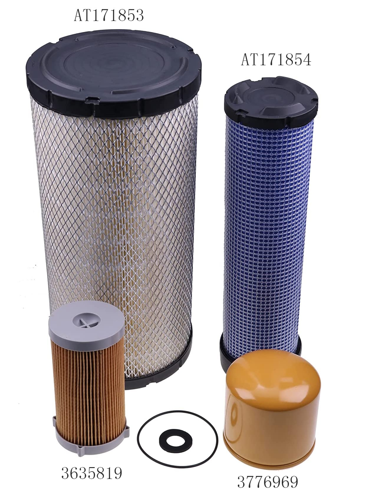Air Filter Kit AT171854 AT171853 3635819 For CAT 236D 242D 246D 262D ...
