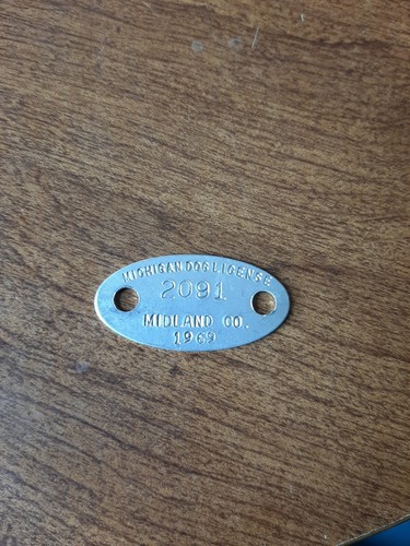 Vintage 1969 Michigan Dog Tag Midland Co. | eBay