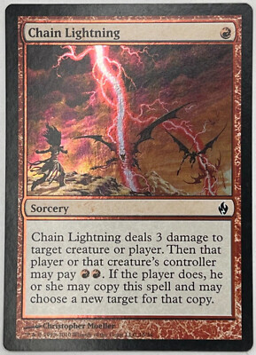 mtg magic chain lightning FOIL premium deck series fire and lightning 3 ...
