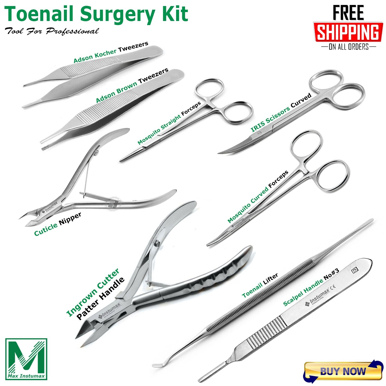 Professional Toe nail Removal Set Podiatry Nipper Cutter Nail Surgery ...
