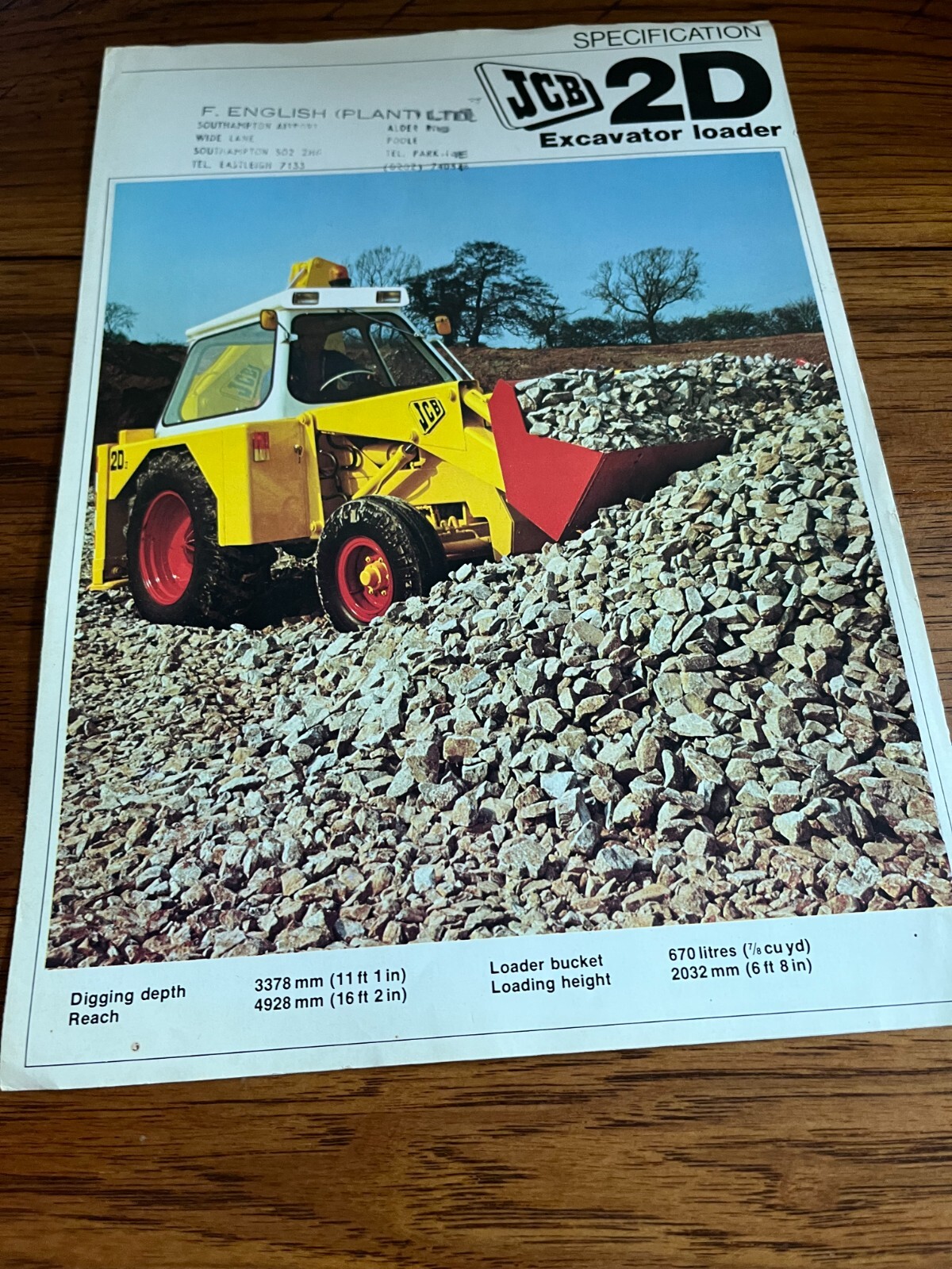 JCB 2D Wheel Loader Brochure AMIL22 | eBay