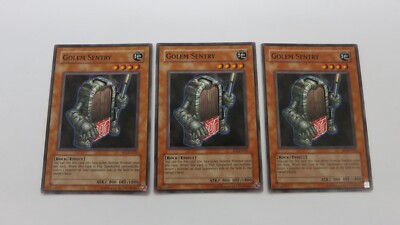3x GOLEM SENTRY MONSTER FET-EN025 UNLIMITED EDITION COMMON YUGIOH NM ...