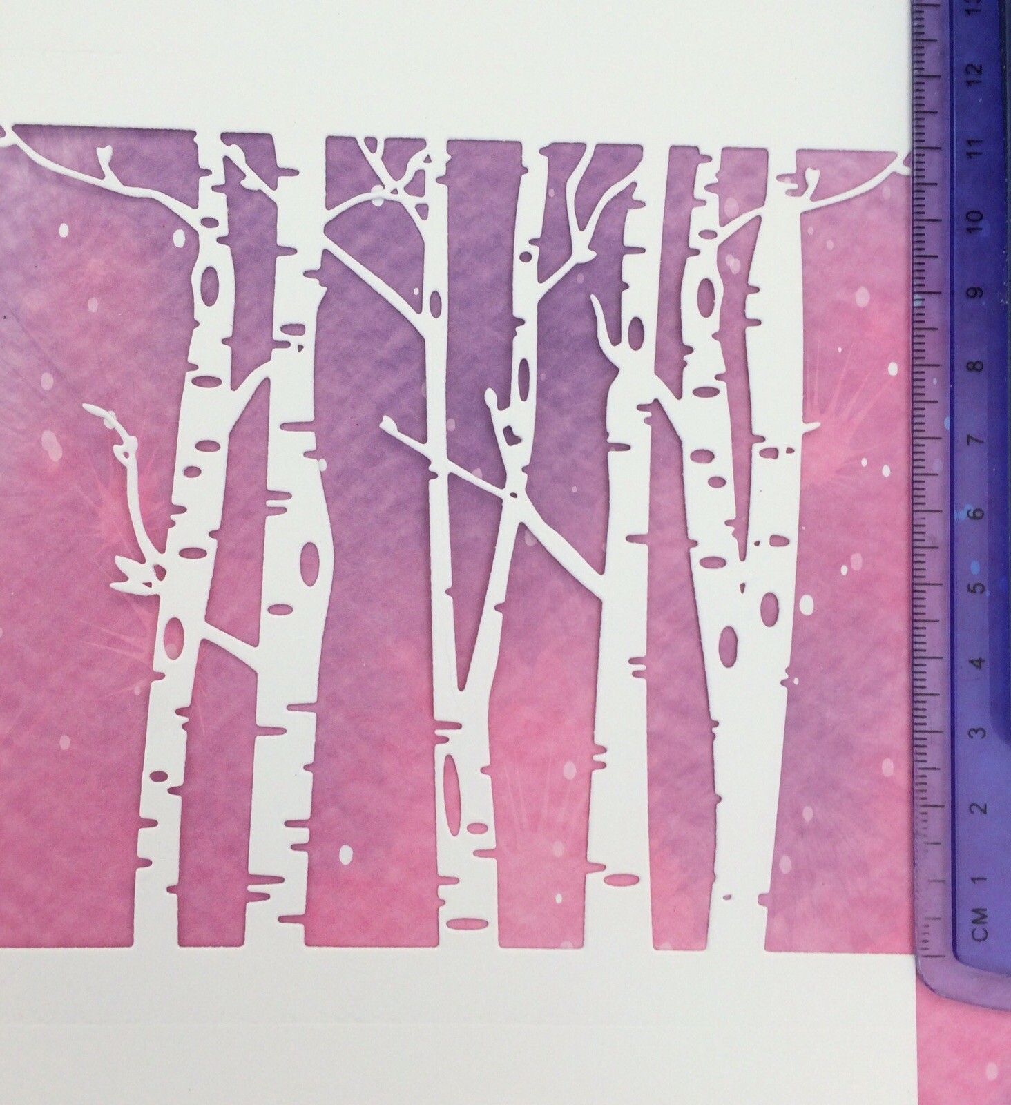 4 Sets Birch Trees + Christmas Village Town Die Cuts Woodland Scene ...
