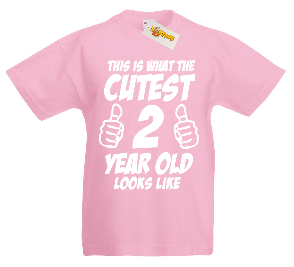 This Is Cutest 2 Year Old, 2nd Birthday Gift T-Shirt For 2 Year Old ...