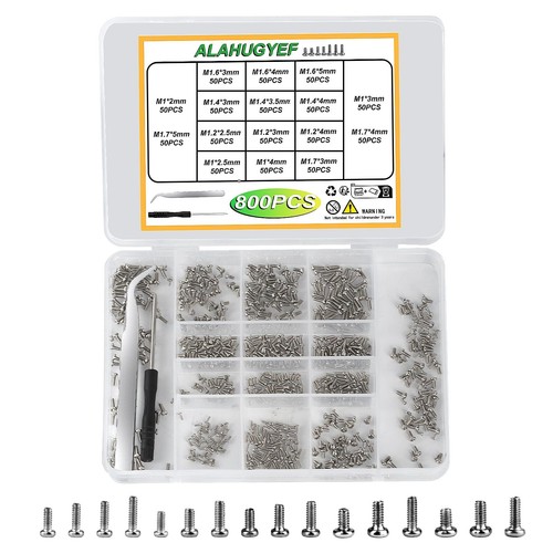 800 pcs Tiny Screws for Electronics Very Small Phillips Pan Head ...