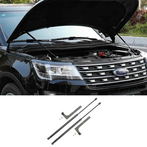 For Ford Explorer 2011-2019 Black Steel Engine Hood Support Rod Strip ...