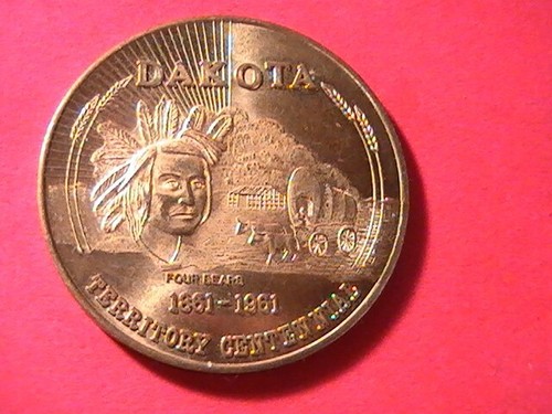 TOKEN DAKOTA TERRITORY CENTENNIAL 1861-1961 50c IN TRADE BISMARK ND DEC ...