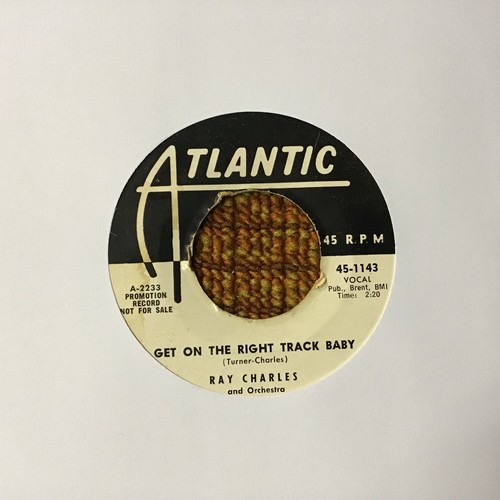 45 RPM Ray Charles ATLANTIC DJ 1143 Get on the Right Track VG+ | eBay
