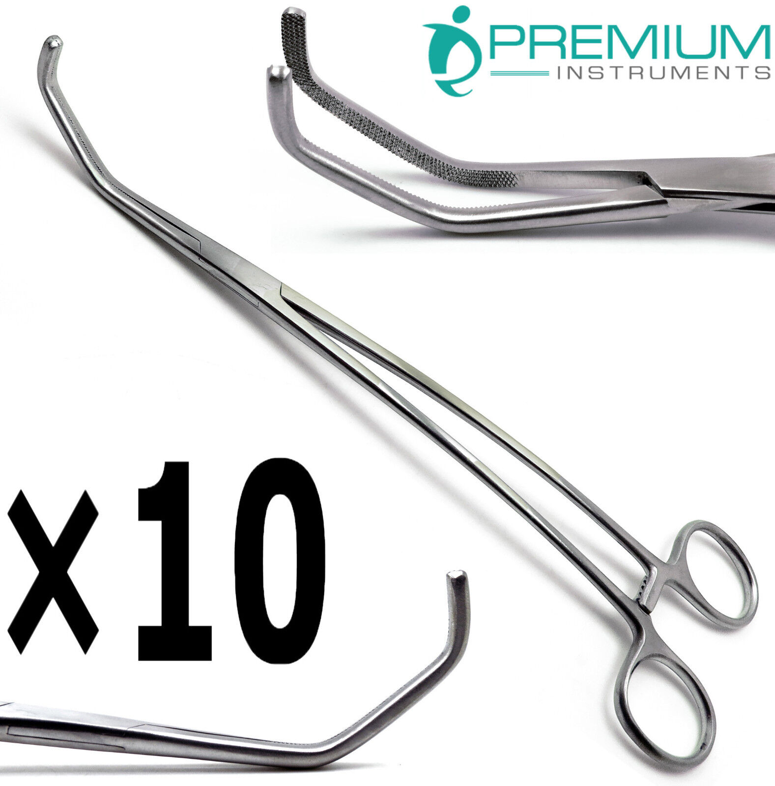 10× Satinsky Vena Cava Clamp 10.5" Stainless Steel Surgical Instruments ...