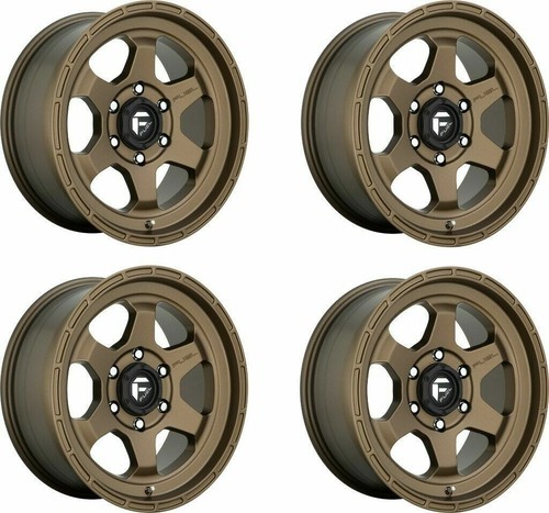 Set 4 Fuel D666 Shok 17x9 6x135 Matte Bronze Wheels 17" -12mm Rims | eBay
