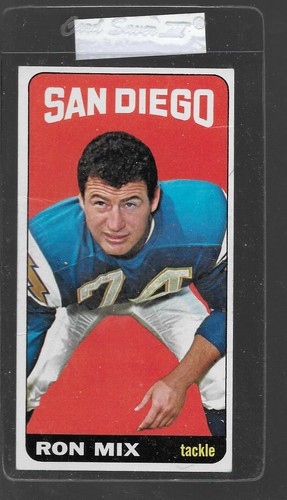 1965 Topps Football #168 RON MIX Chargers 12295 | eBay