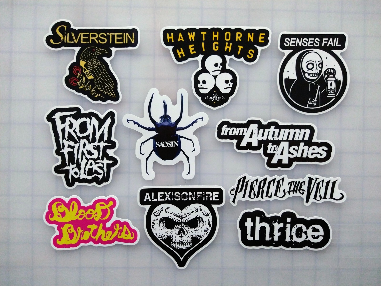 Screamo / Emo Vinyl Sticker Lot (10 Pack) indie rock band punk ...