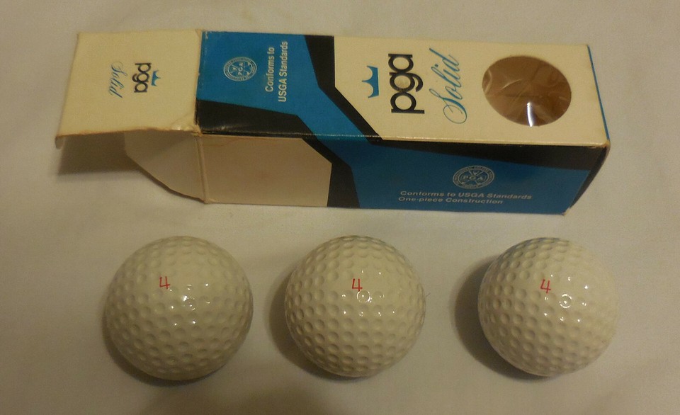 3 in box of New PGA Golf Balls BOHN logo,USGA Solid core,box VTG | eBay