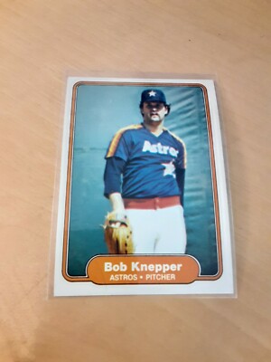 1982 Fleer #219 BOB KNEPPER Houston Astros Baseball Card, Pitcher, Star ...