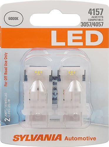 SYLVANIA - 4157 LED White Mini Bulb - Bright LED Bulb (Contains 2 Bulbs ...