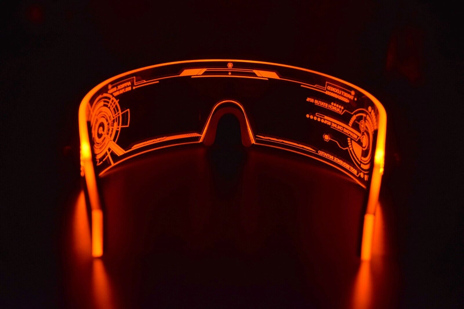Cyberpunk LED Tron Visor Glasses Cosplay Festivals Cybergoth | eBay